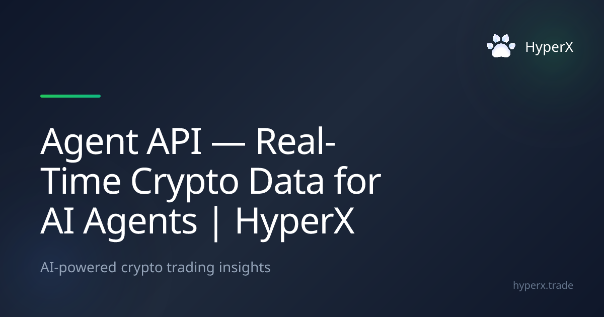 Agent API — Real-Time Crypto Data for AI Agents | HyperX